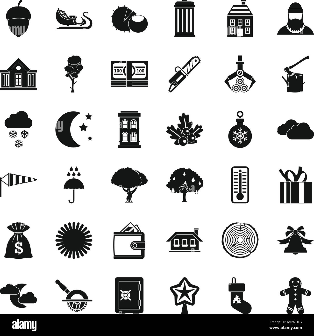 Suburban icons set, simple style Stock Vector Image & Art - Alamy