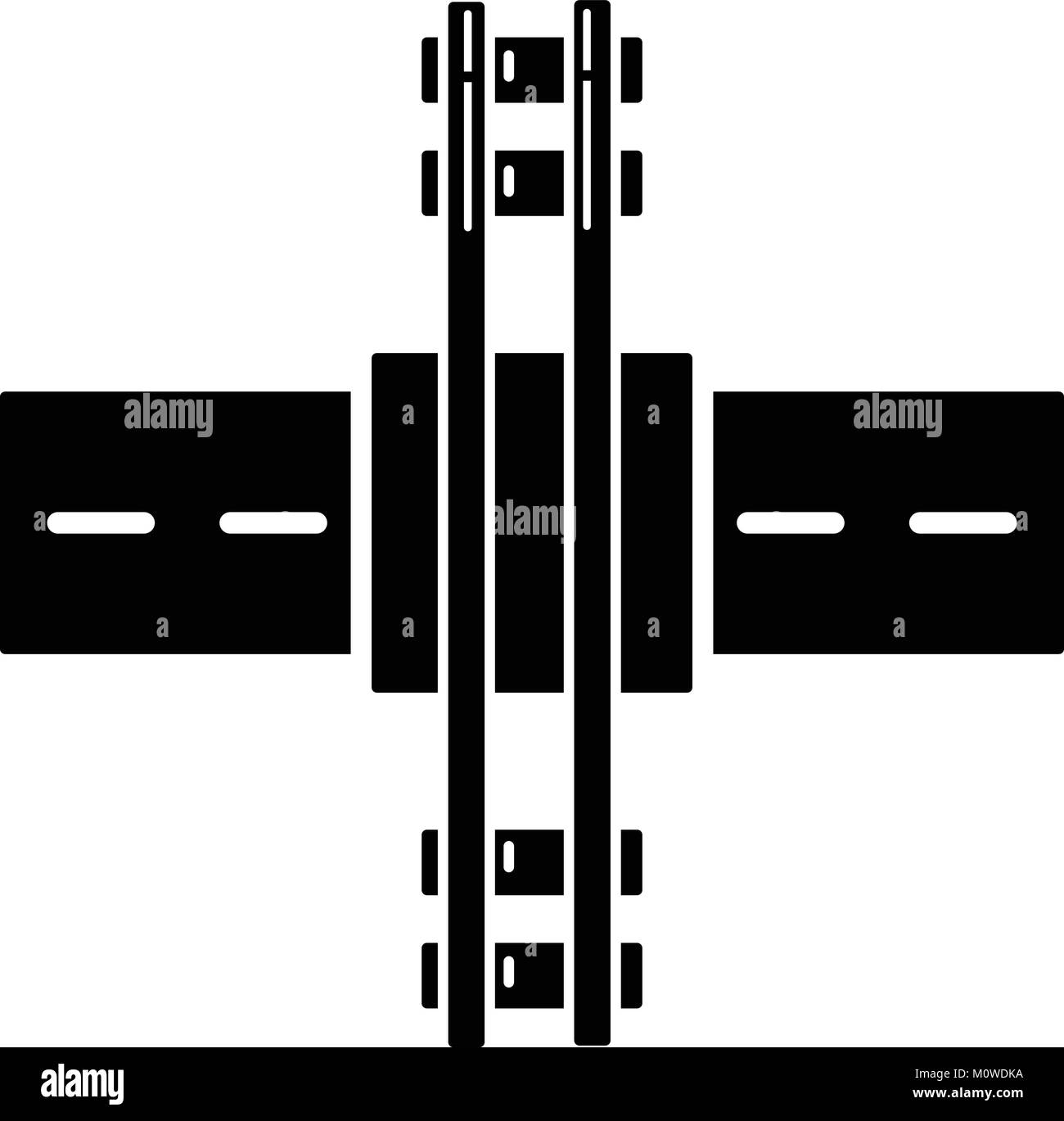 Railroad crossing icon, simple style Stock Vector Image & Art - Alamy