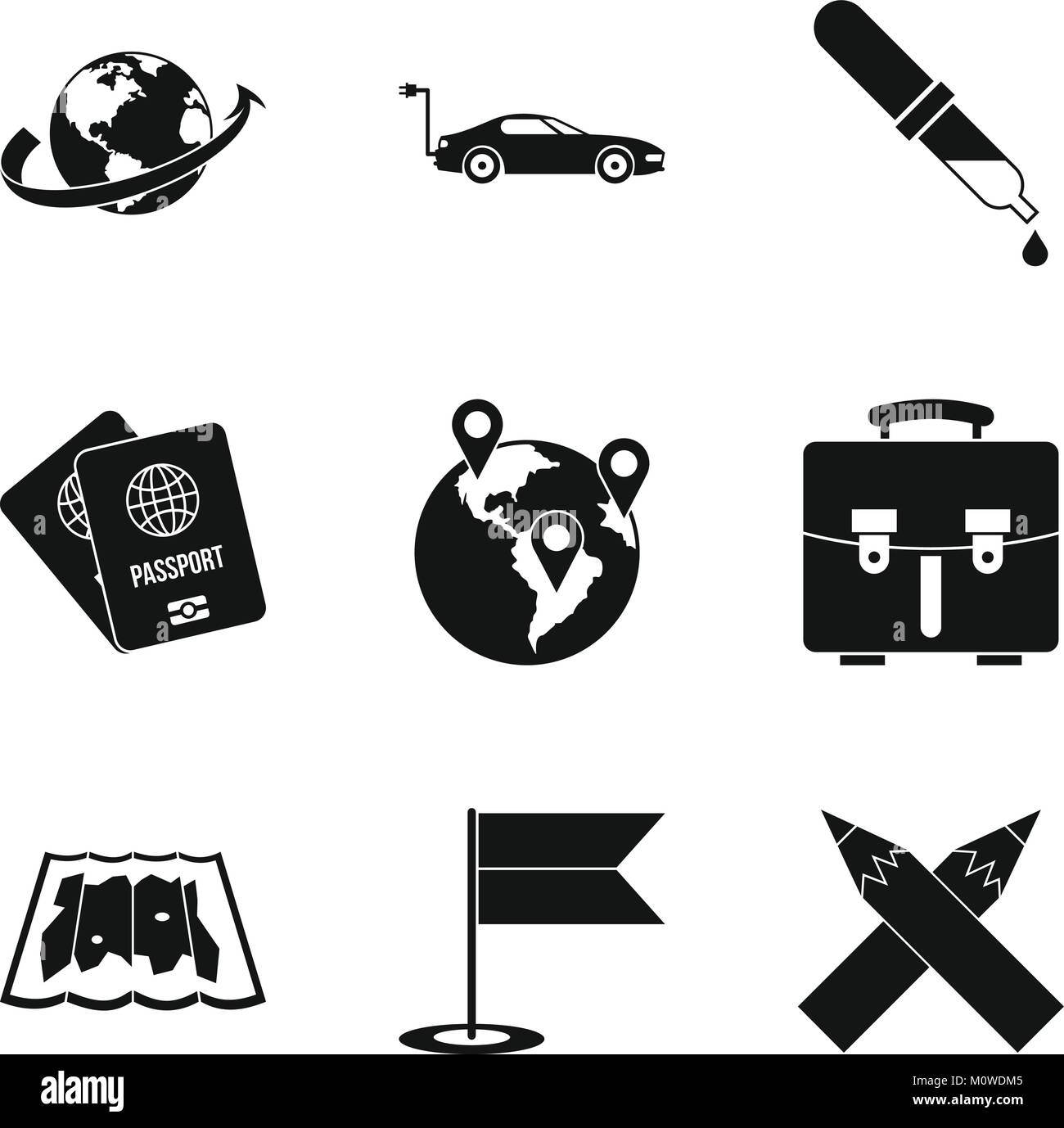 Planetary climate icons set, simple style Stock Vector Image & Art - Alamy