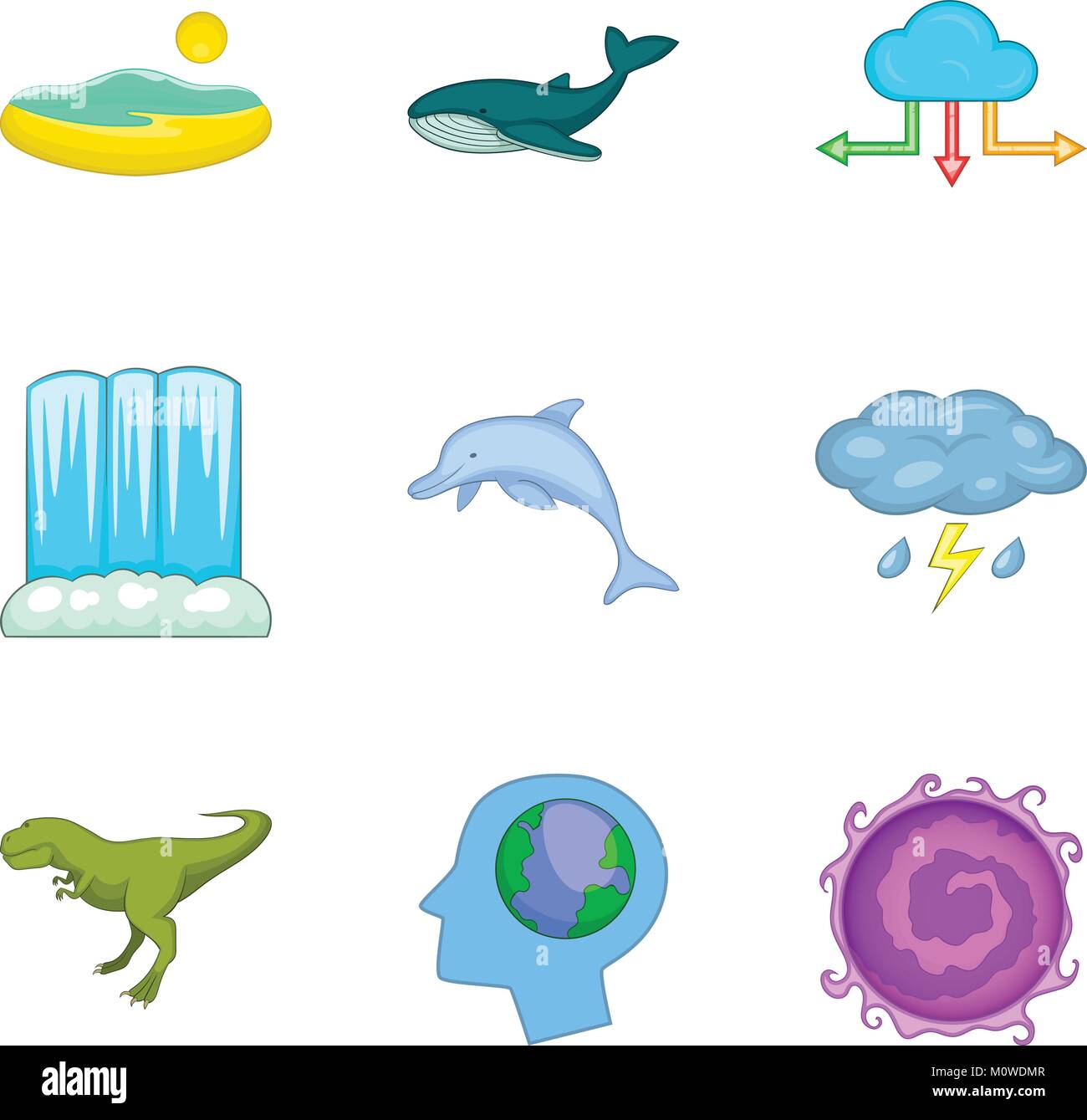 Clime icons set, cartoon style Stock Vector Image & Art - Alamy