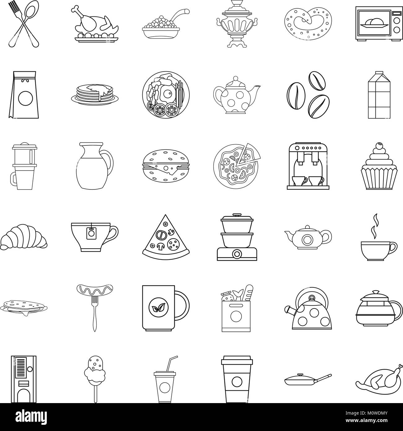 Feast icons set, outline style Stock Vector Image & Art - Alamy