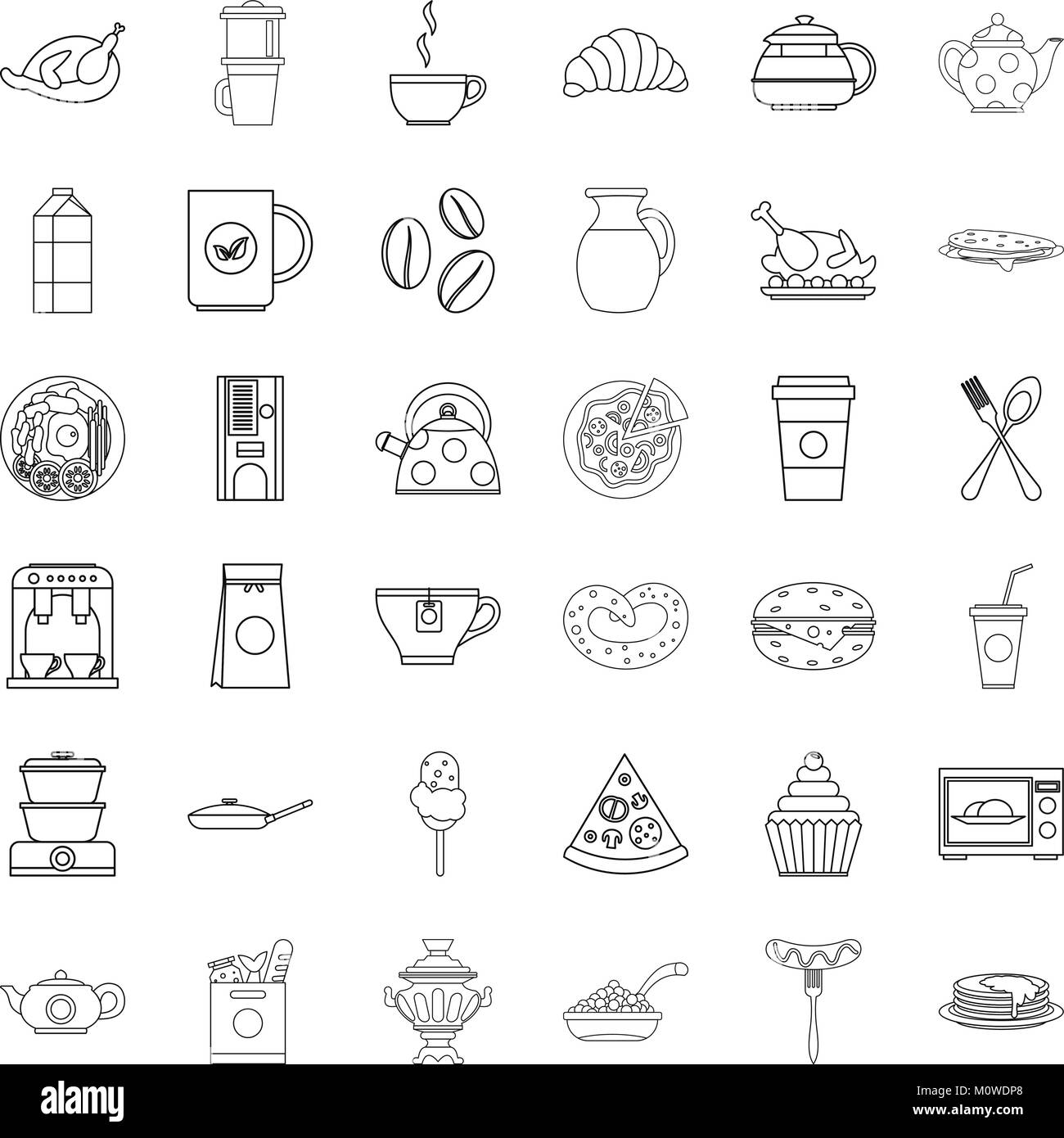 Eatables icons set, outline style Stock Vector Image & Art - Alamy