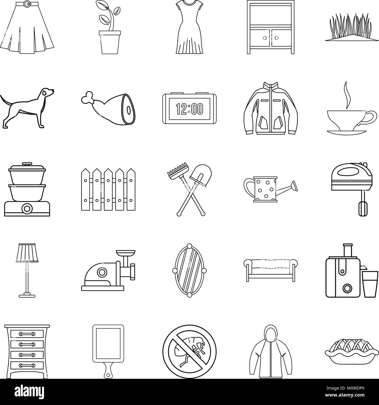 Generation icons set, outline style Stock Vector Image & Art - Alamy