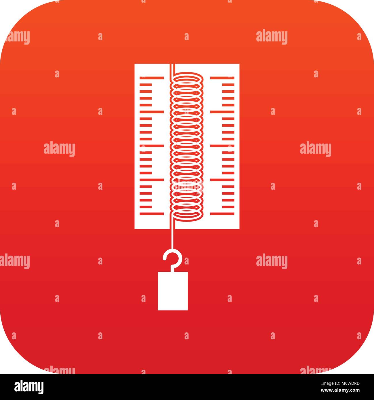Physics dynamometer for laboratory work icon digital red Stock Vector ...