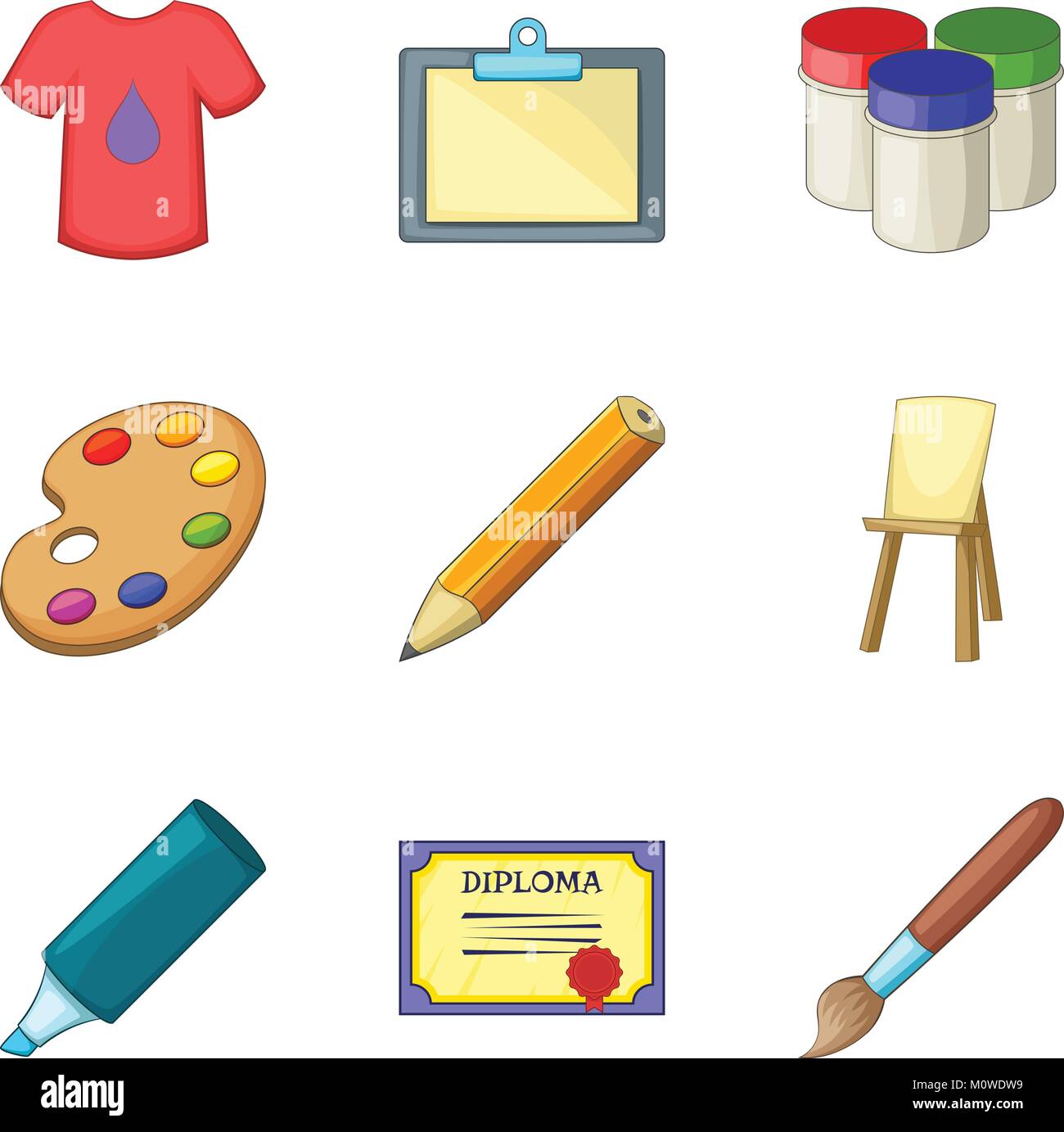 Graphic project icons set, cartoon style Stock Vector Image & Art - Alamy