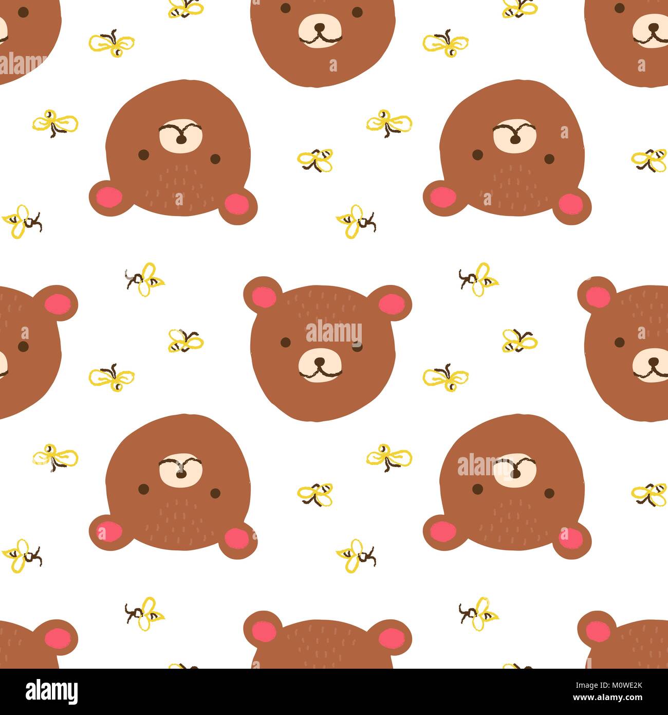 Bear seamless pattern Stock Vector Image & Art - Alamy