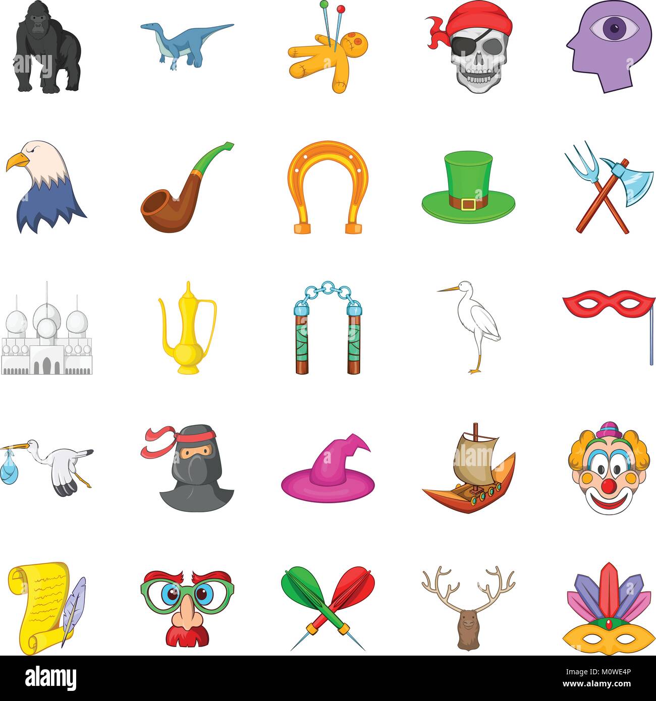 Fantasy icons set, cartoon style Stock Vector Image & Art - Alamy