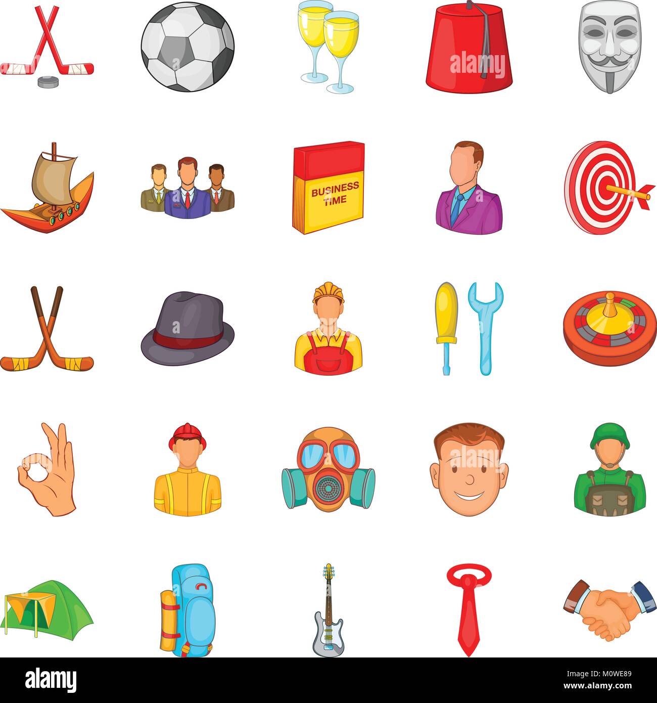 Fathers day icons set, cartoon style Stock Vector Image & Art - Alamy