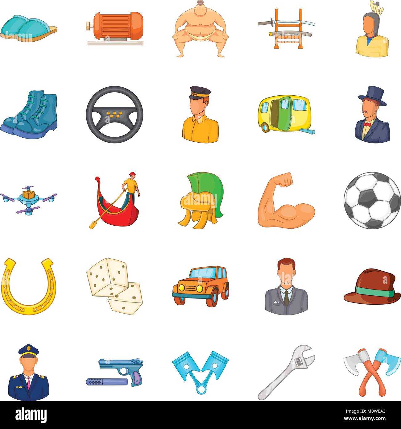 Dad icons set, cartoon style Stock Vector Image & Art - Alamy