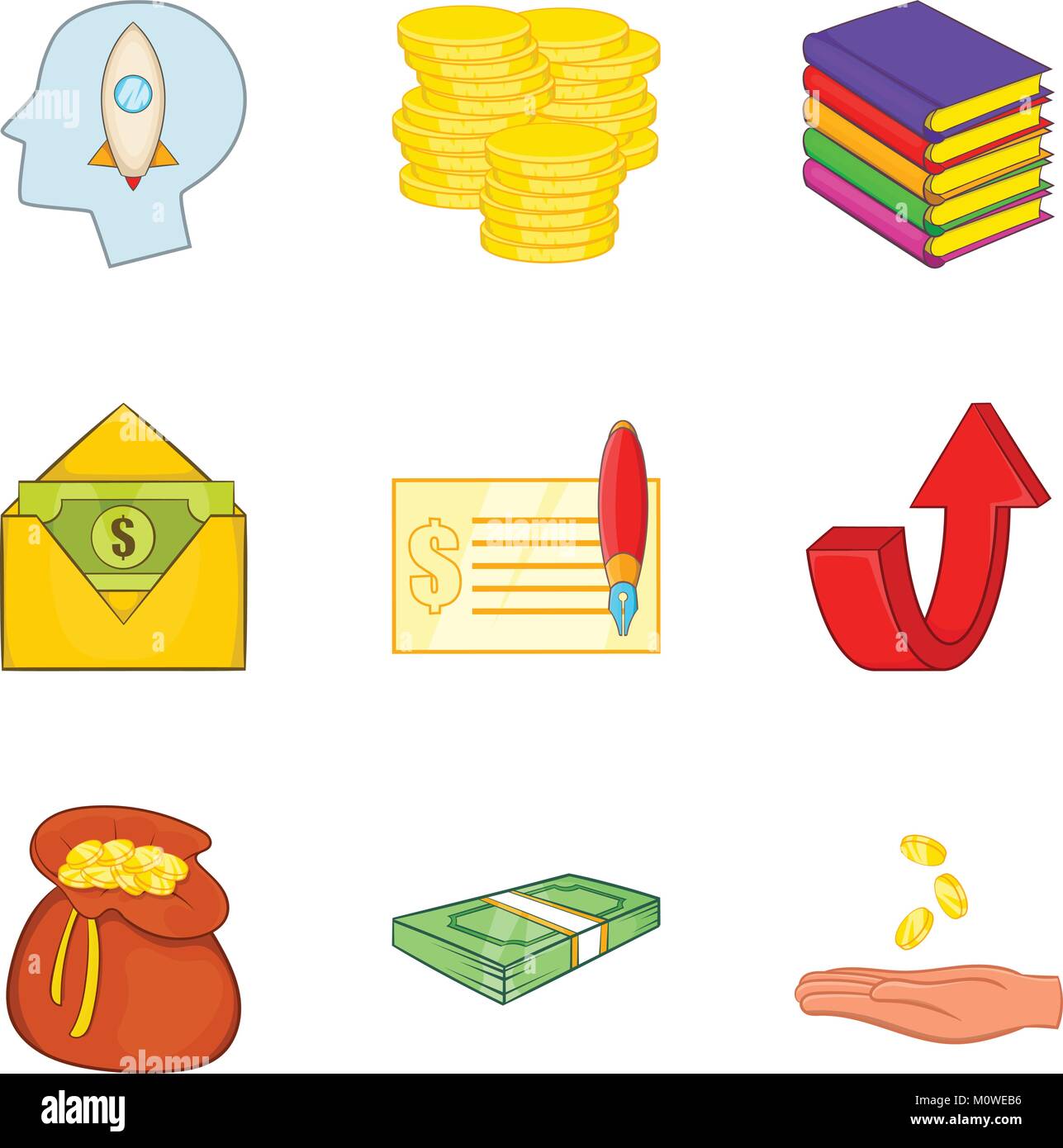 Bribe icons set, cartoon style Stock Vector Image & Art - Alamy