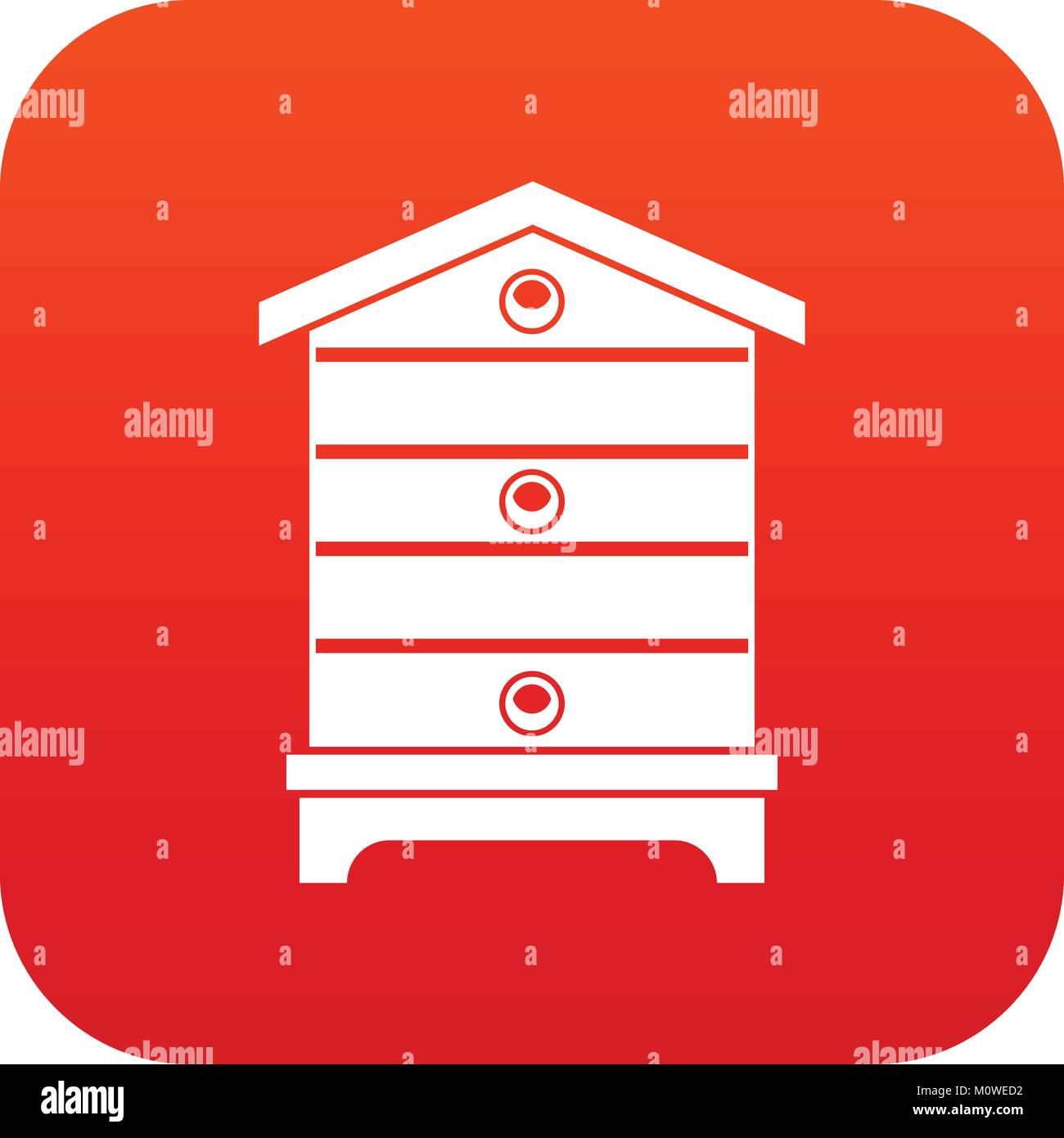 Hive icon digital red Stock Vector Image & Art - Alamy