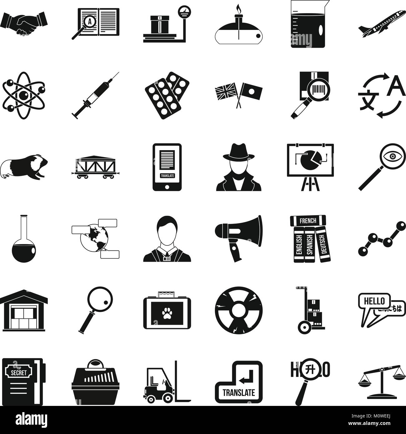 Scientific approach icons set, simple style Stock Vector Image & Art ...