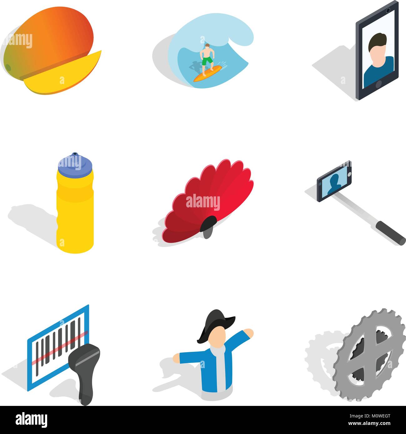 Dependence icons set, isometric style Stock Vector Image & Art - Alamy
