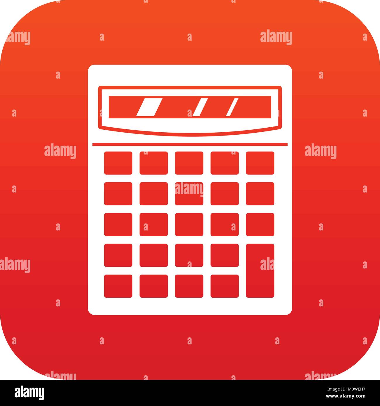 Electronic calculator icon digital red Stock Vector Image & Art - Alamy