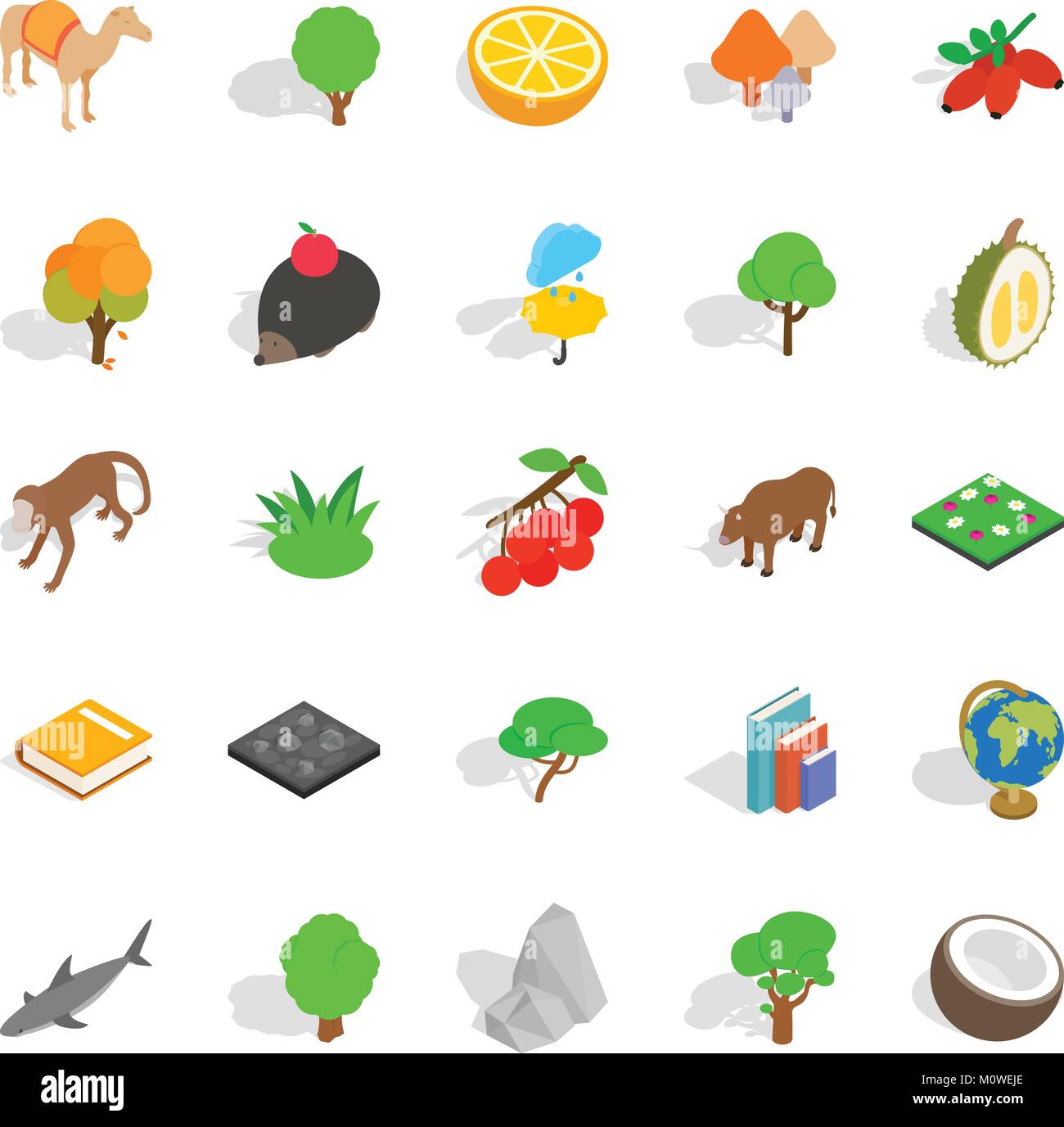 Forest life icons set, isometric style Stock Vector Image & Art - Alamy