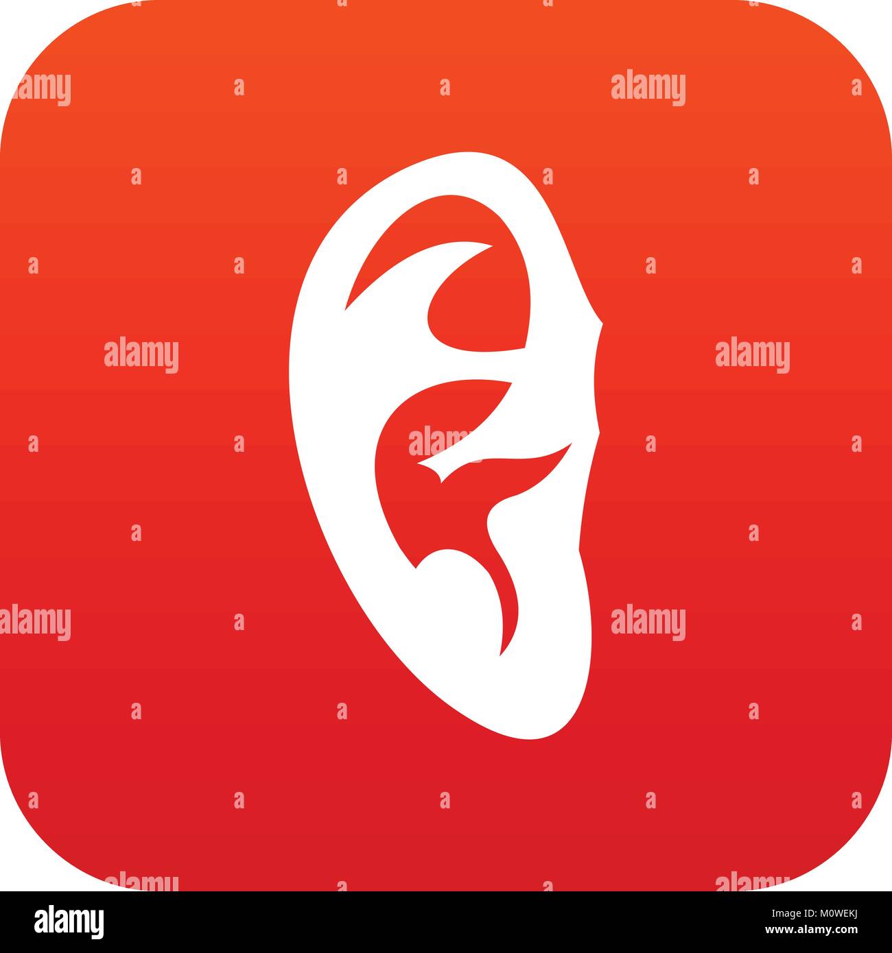 Ear icon digital red Stock Vector Image & Art - Alamy