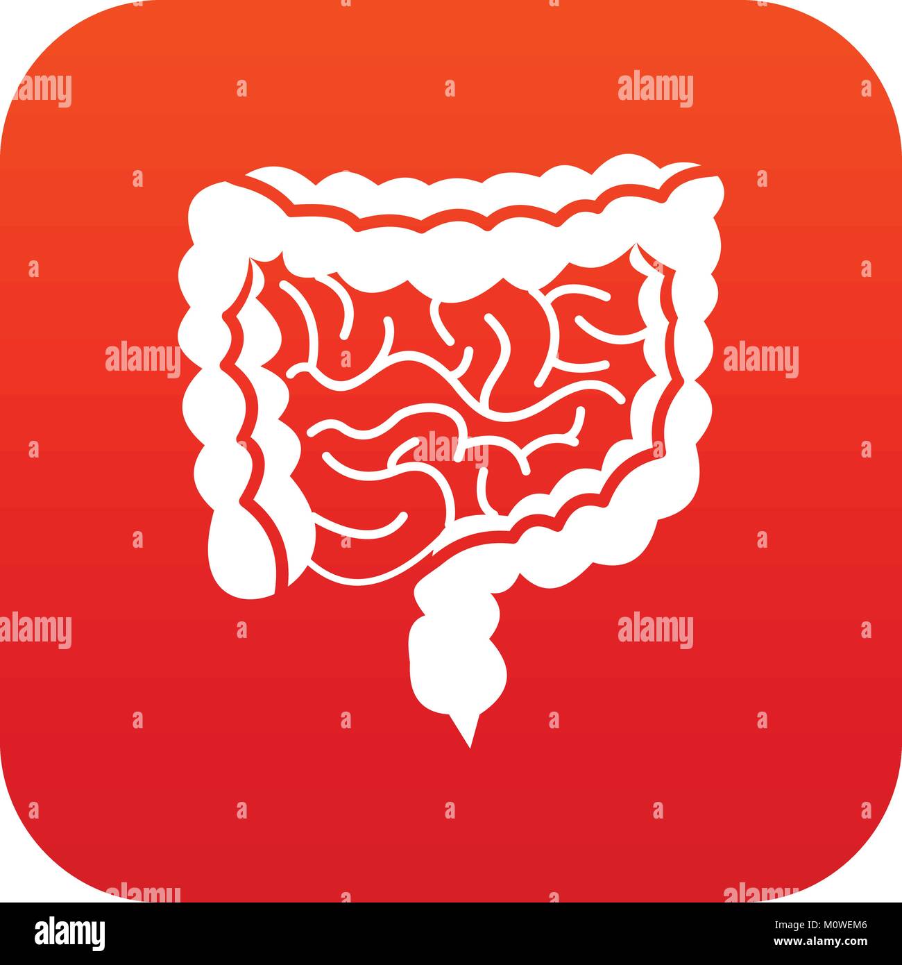 Intestines icon digital red Stock Vector Image & Art - Alamy