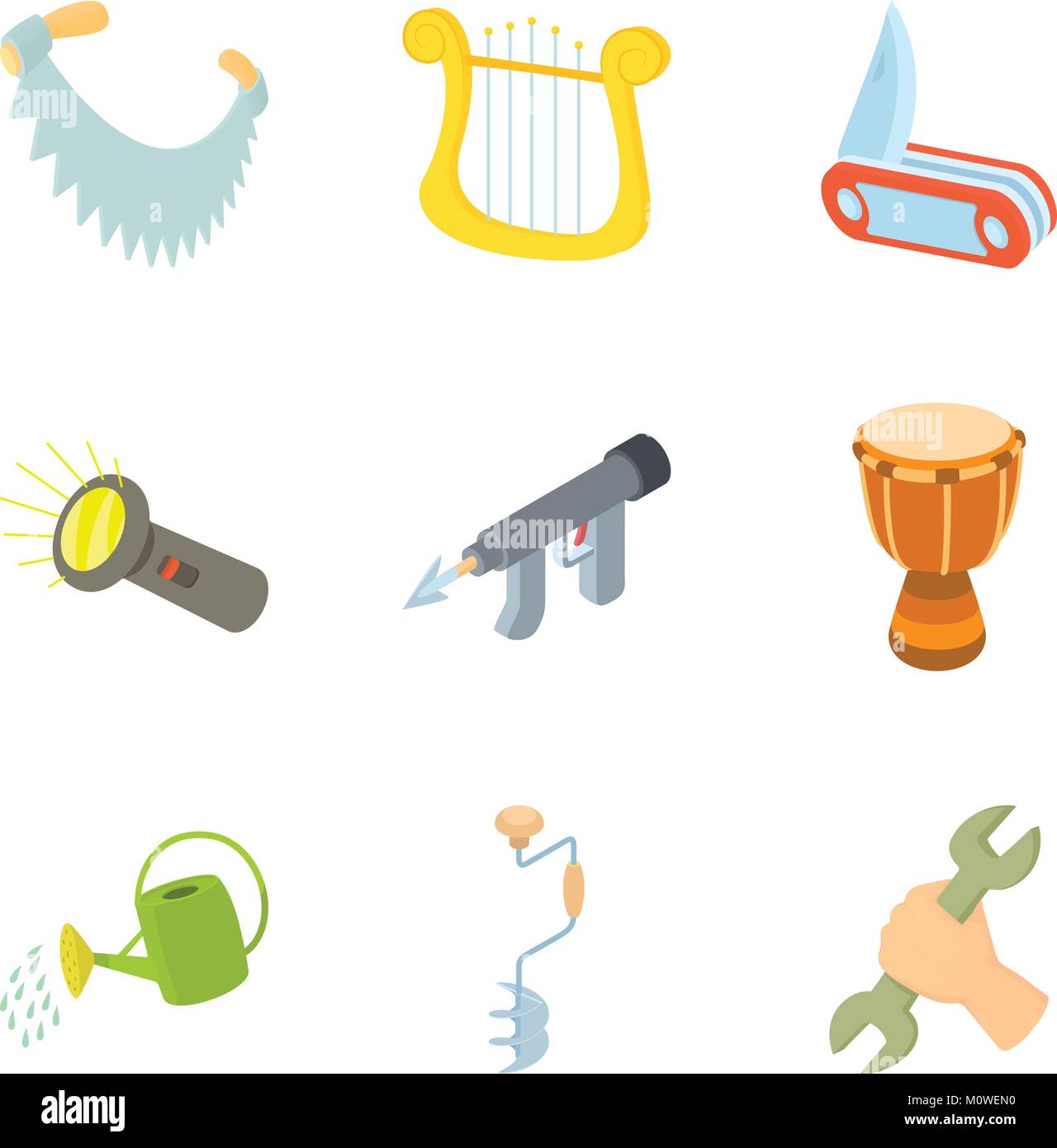 Hand craft icons set, cartoon style Stock Vector Image & Art - Alamy