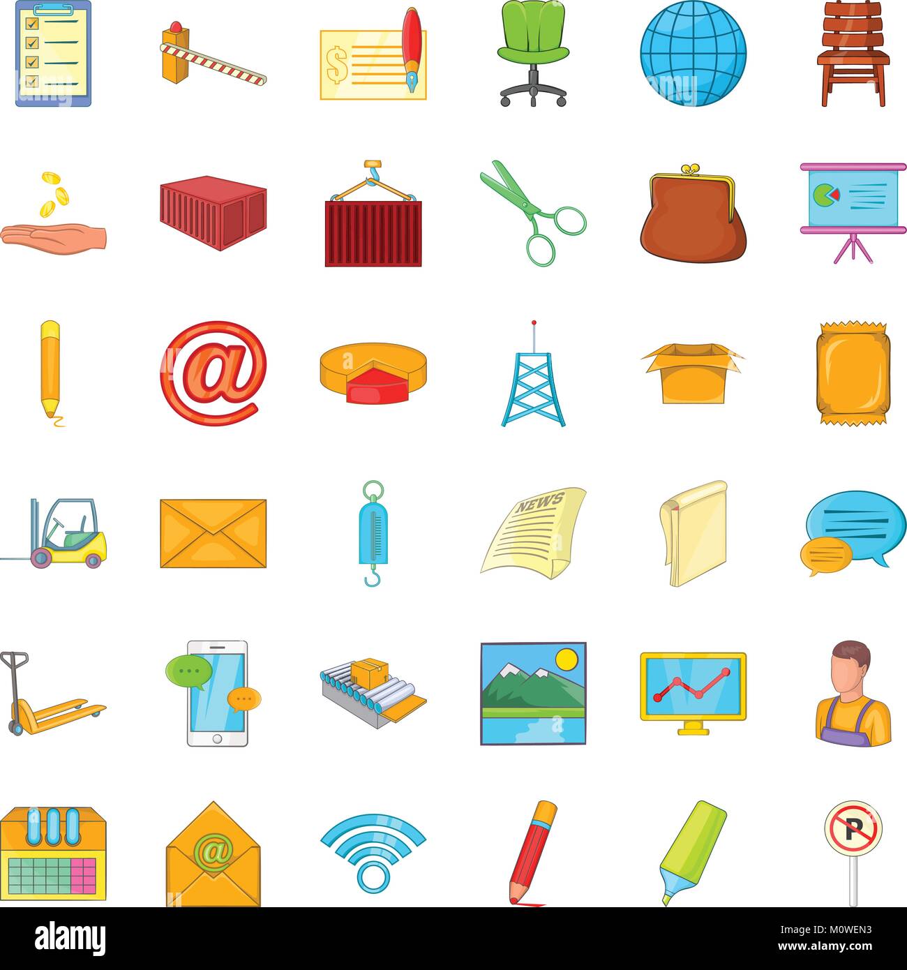 Email icons set, cartoon style Stock Vector Image & Art - Alamy