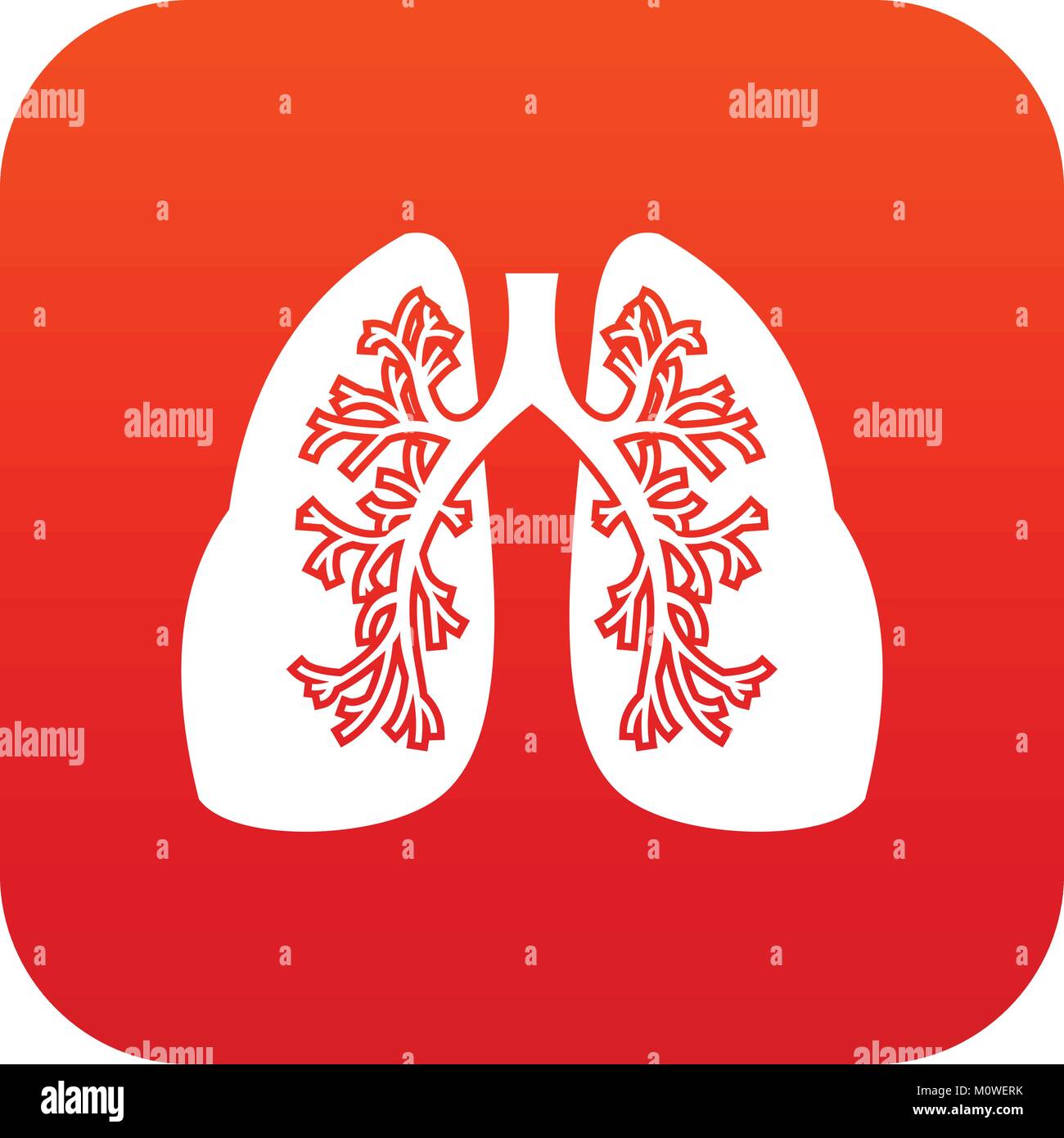 Lungs icon digital red Stock Vector Image & Art - Alamy