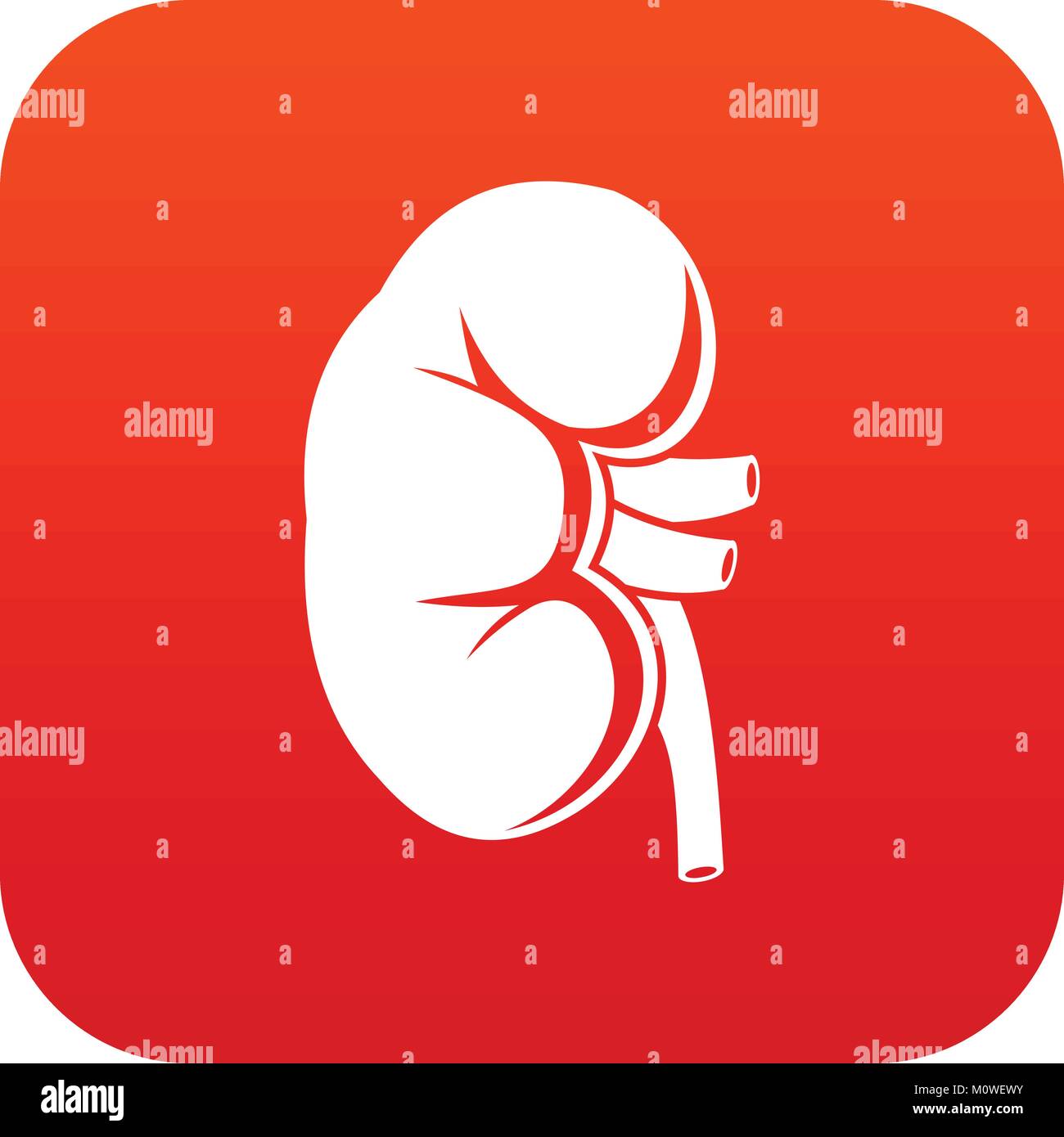Kidney icon digital red Stock Vector Image & Art - Alamy