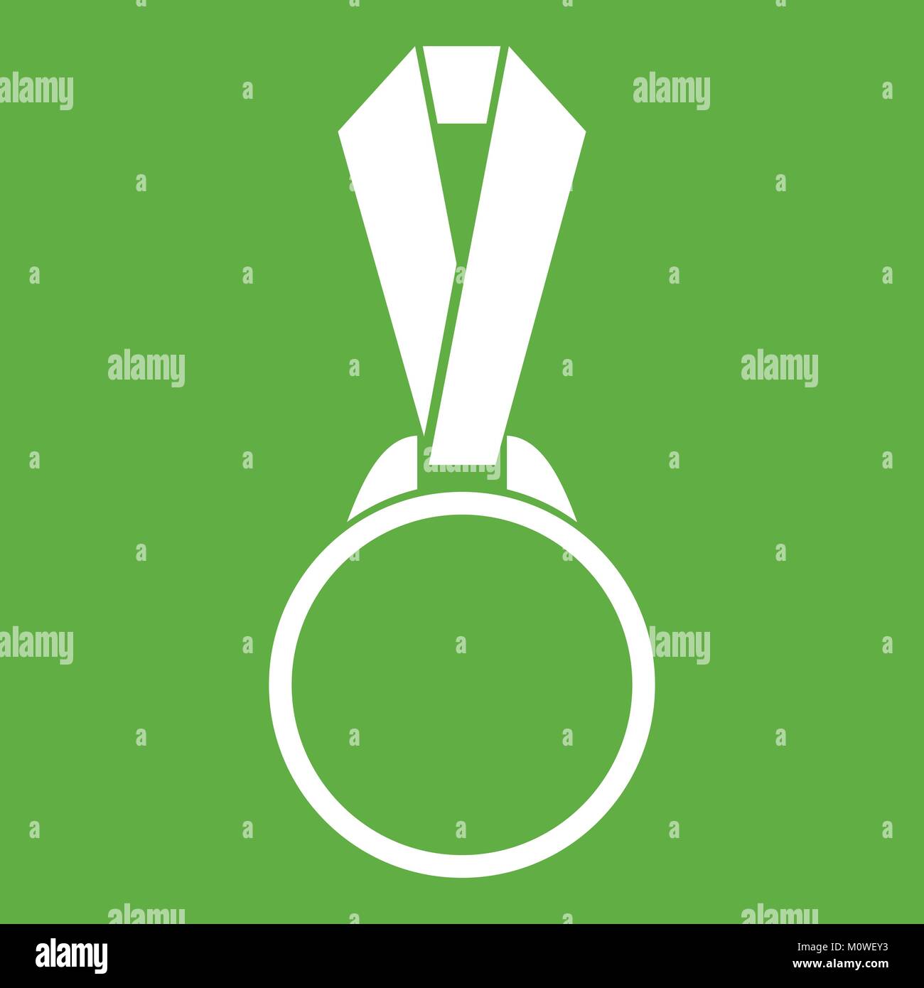 Round medal with ribbon icon green Stock Vector Image & Art - Alamy