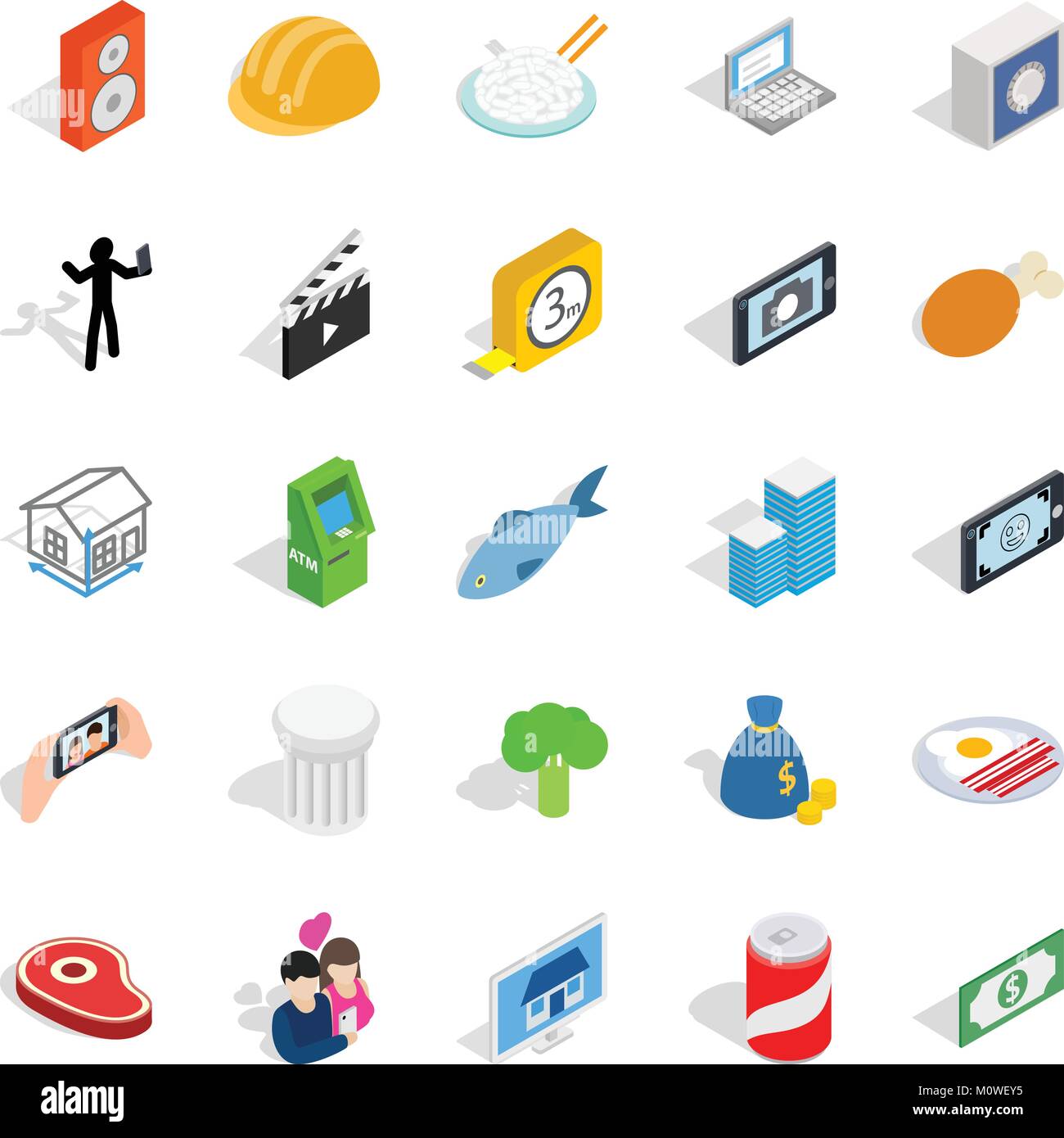 Feature icons set, isometric style Stock Vector Image & Art - Alamy