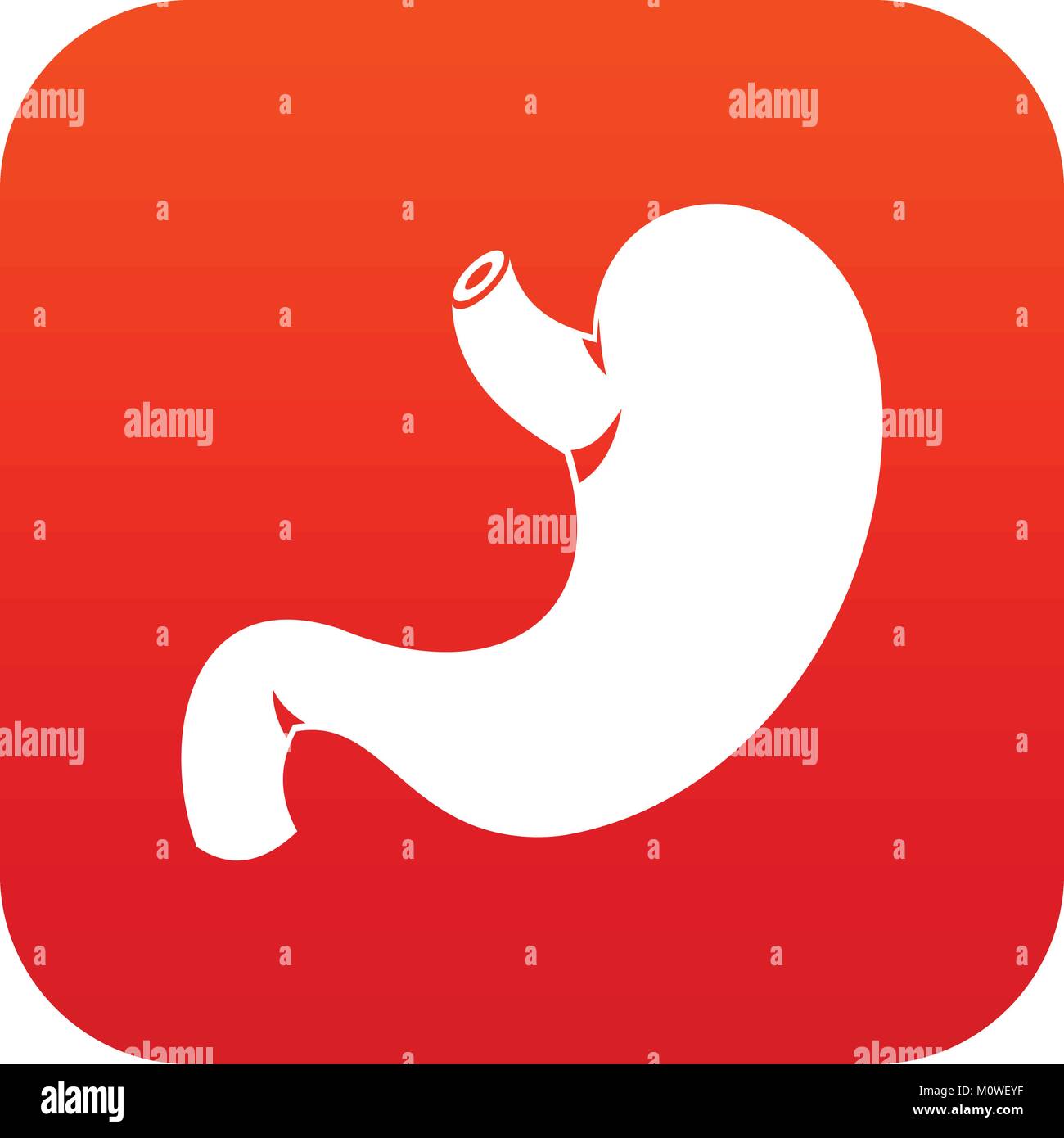 Stomach icon digital red Stock Vector Image & Art - Alamy