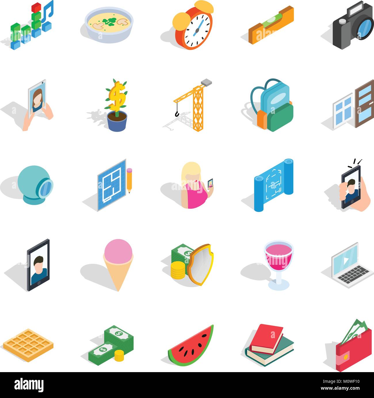 Characteristic icons set, isometric style Stock Vector Image & Art - Alamy