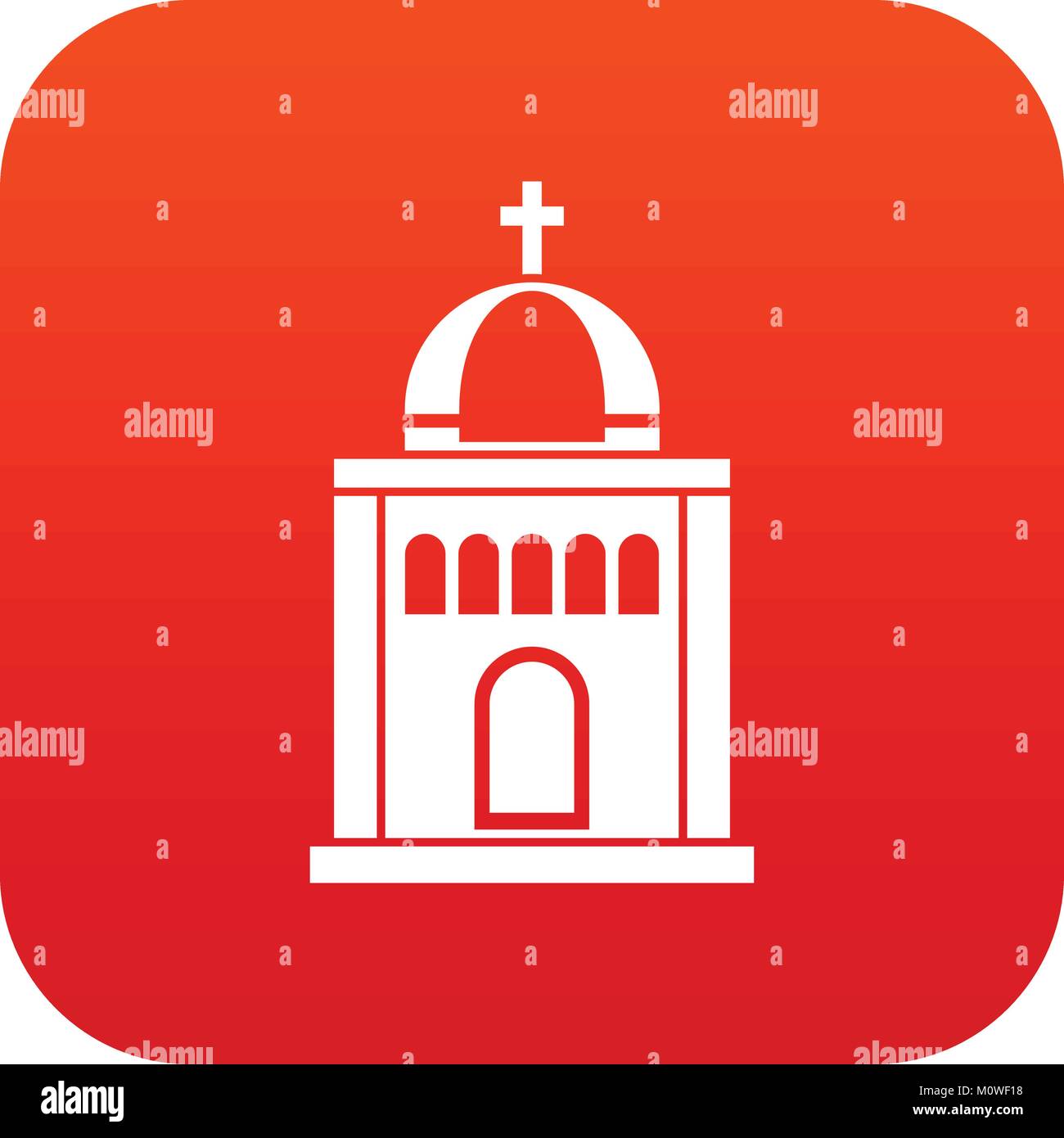 Church icon digital red Stock Vector Image & Art - Alamy