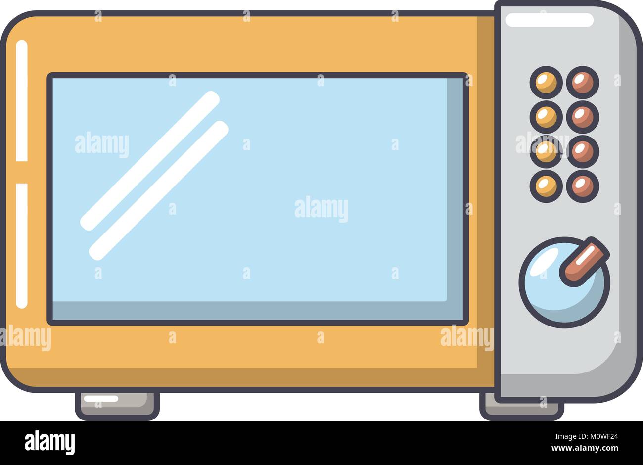 Illustration Isolated Microwave Oven Cartoon Stock Vector Images - Alamy
