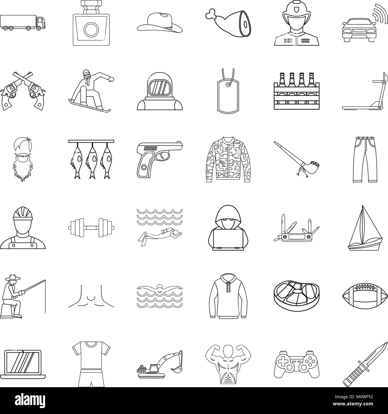 Labour law icons set, outline style Stock Vector Image & Art - Alamy