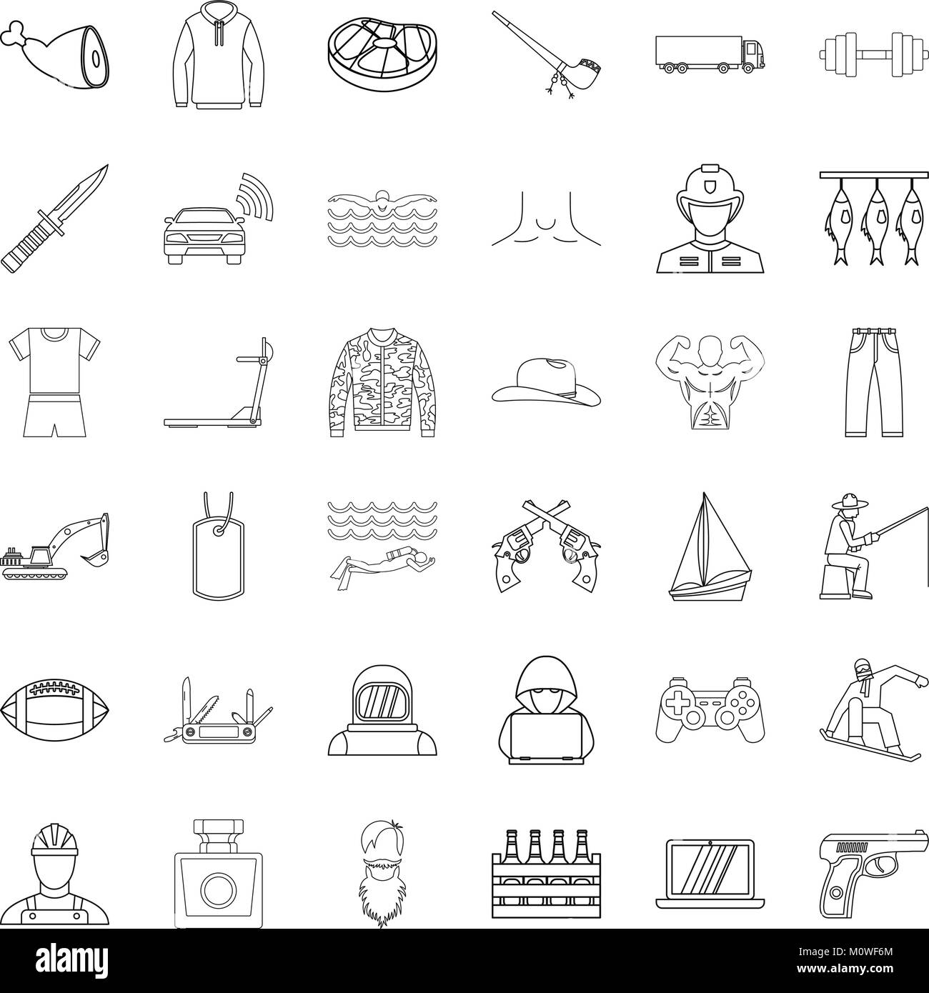 Human nature icons set, outline style Stock Vector Image & Art - Alamy