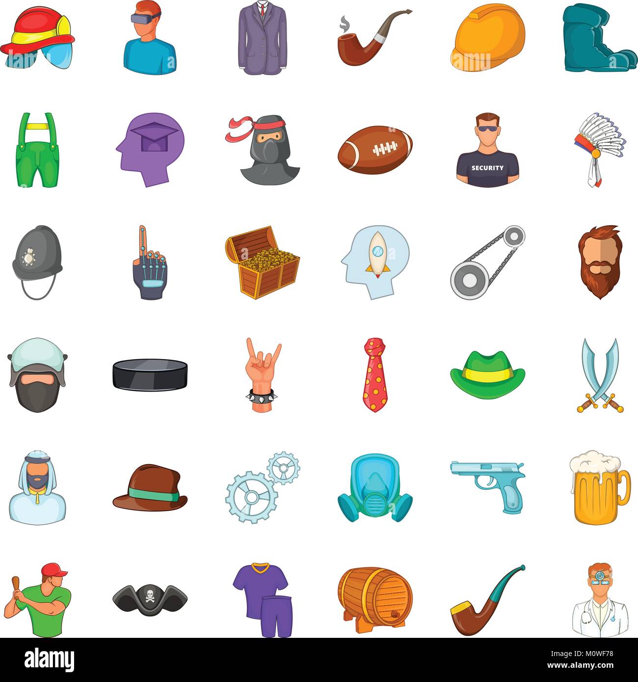 Working personnel icons set, cartoon style Stock Vector Image & Art - Alamy