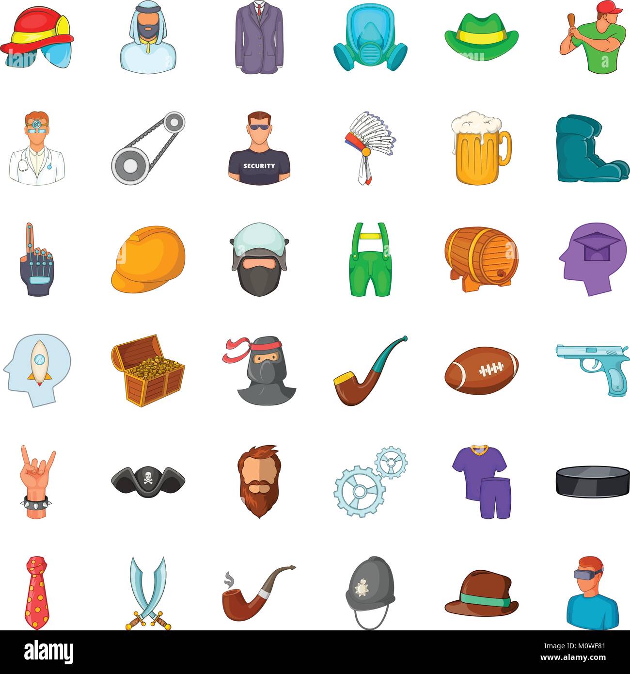 Personnel icons set, cartoon style Stock Vector Image & Art - Alamy