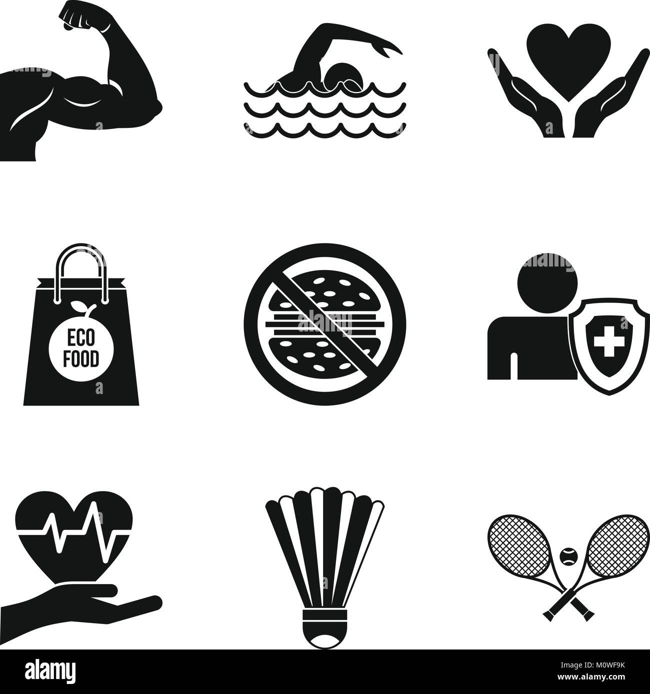 Improve health icons set, simple style Stock Vector Image & Art - Alamy