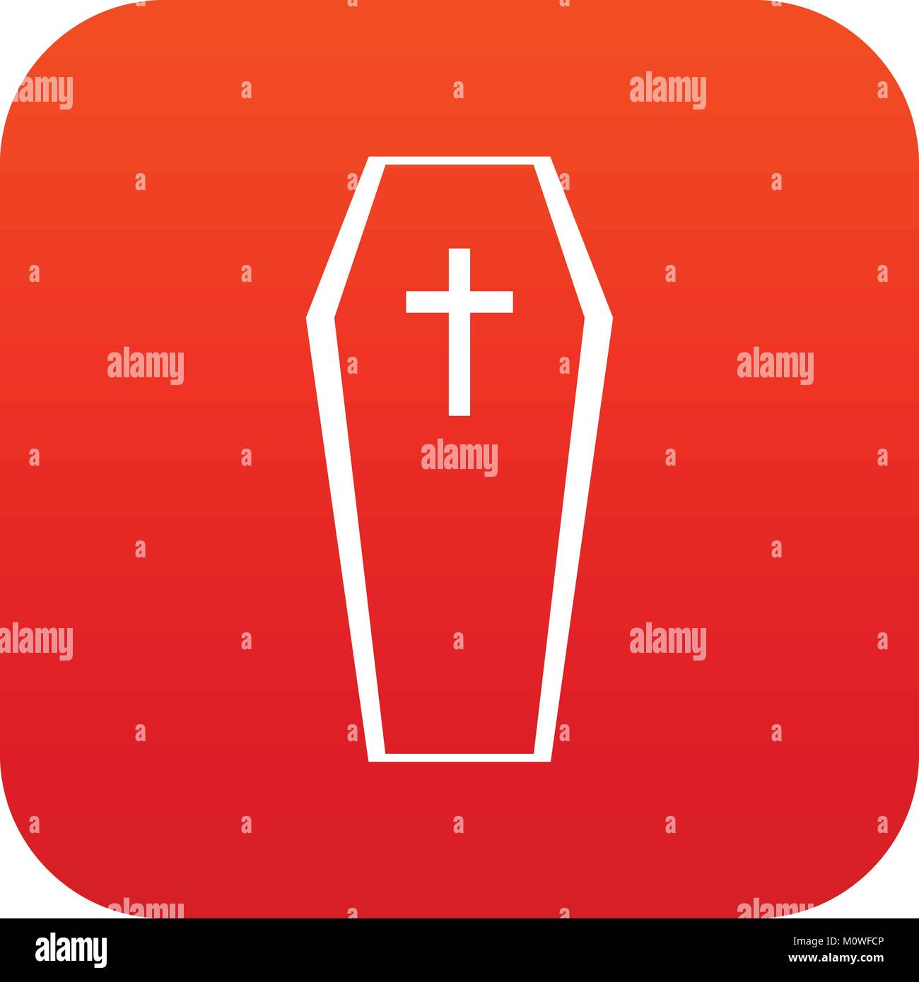 Coffin icon digital red Stock Vector Image & Art - Alamy