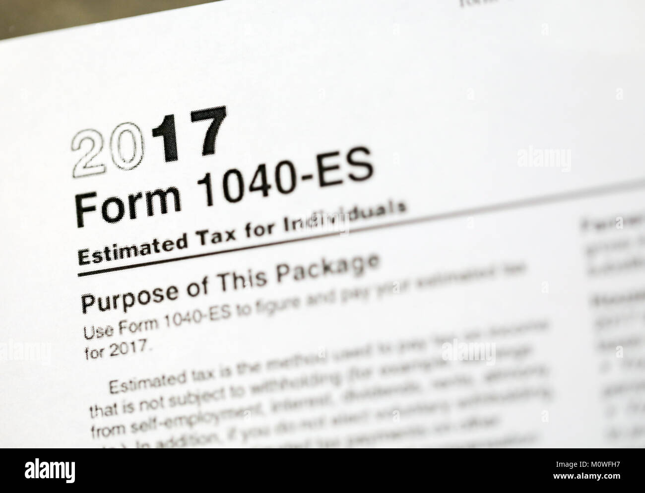 United States tax forms for the IRS Stock Photo - Alamy