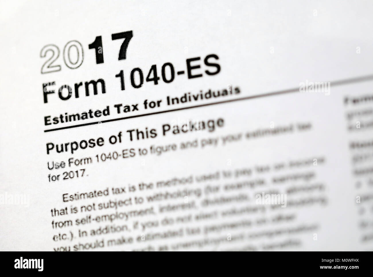 United States tax forms for the IRS Stock Photo - Alamy