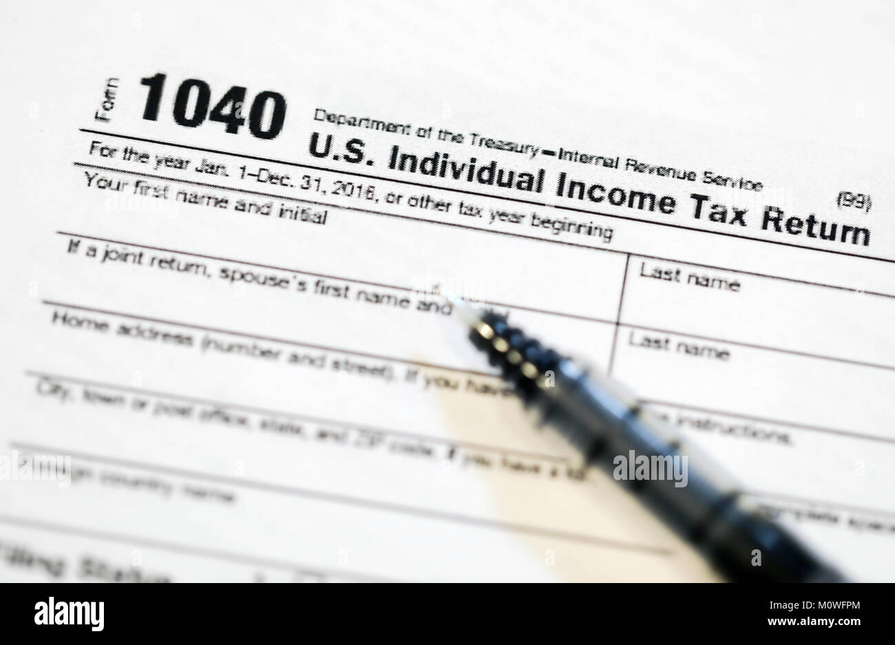 United States tax forms for the IRS Stock Photo - Alamy