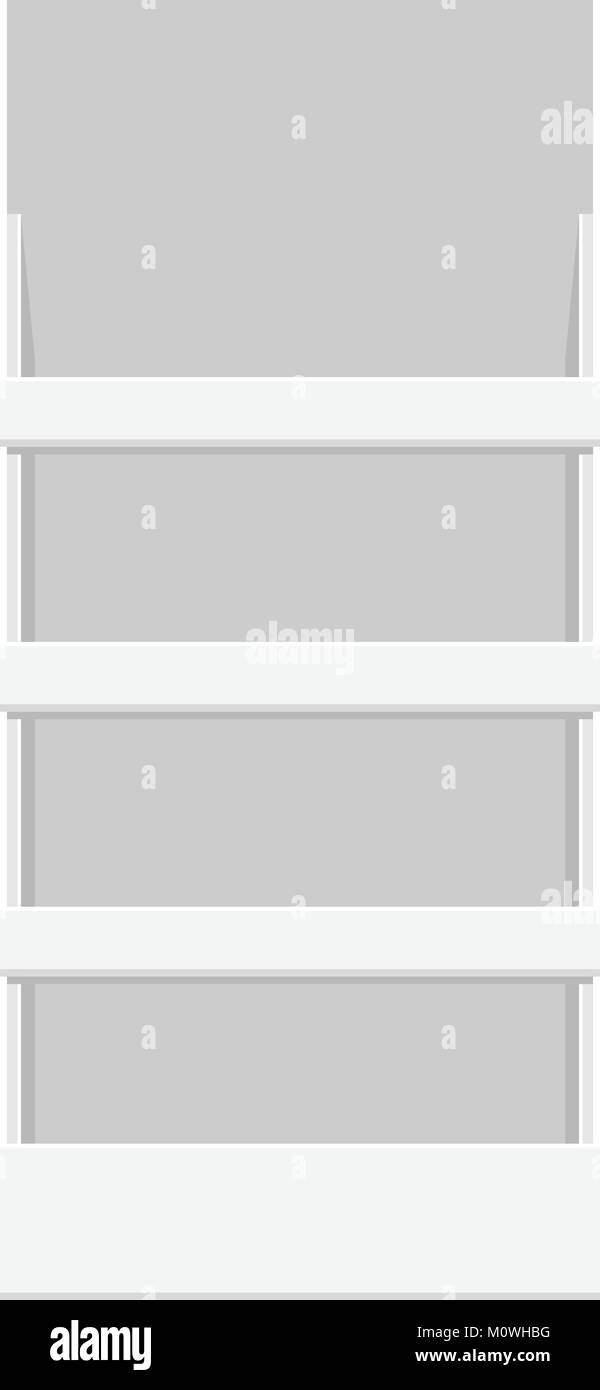 POS display mockup - front view. Flat and solid color design vector ...