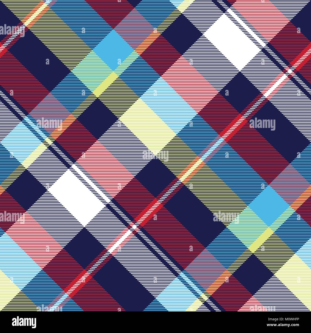 Blue check seamless pattern fabric textile. Vector illustration Stock ...