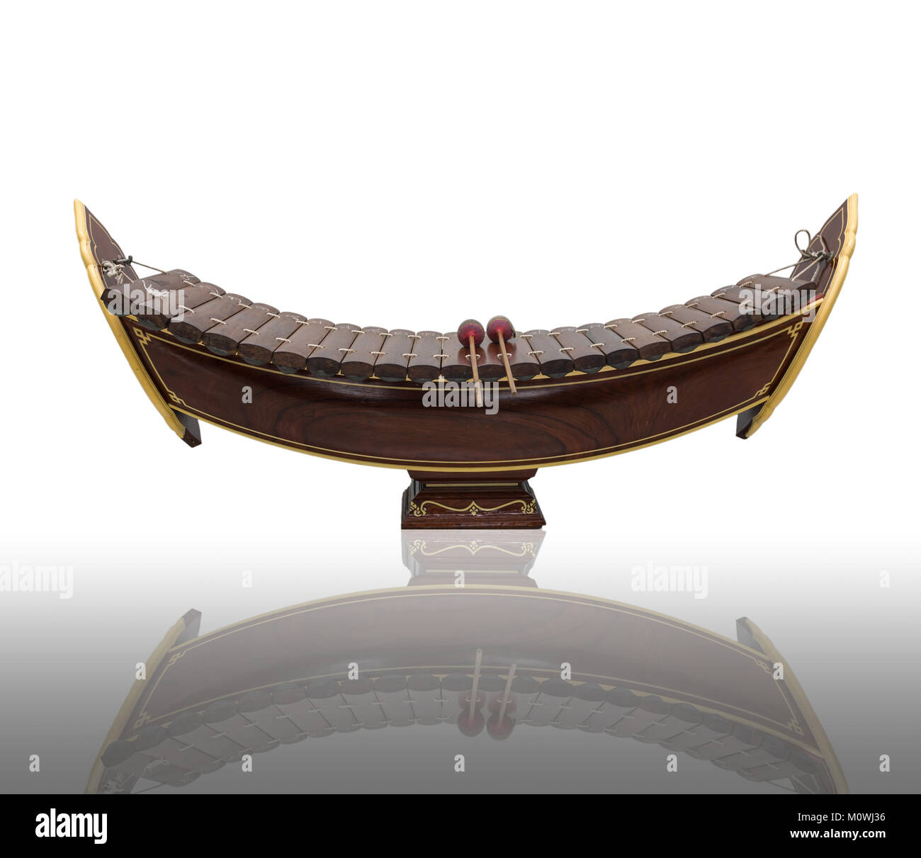 Thai musical instrument (Alto xylophone) on white background,asian ...