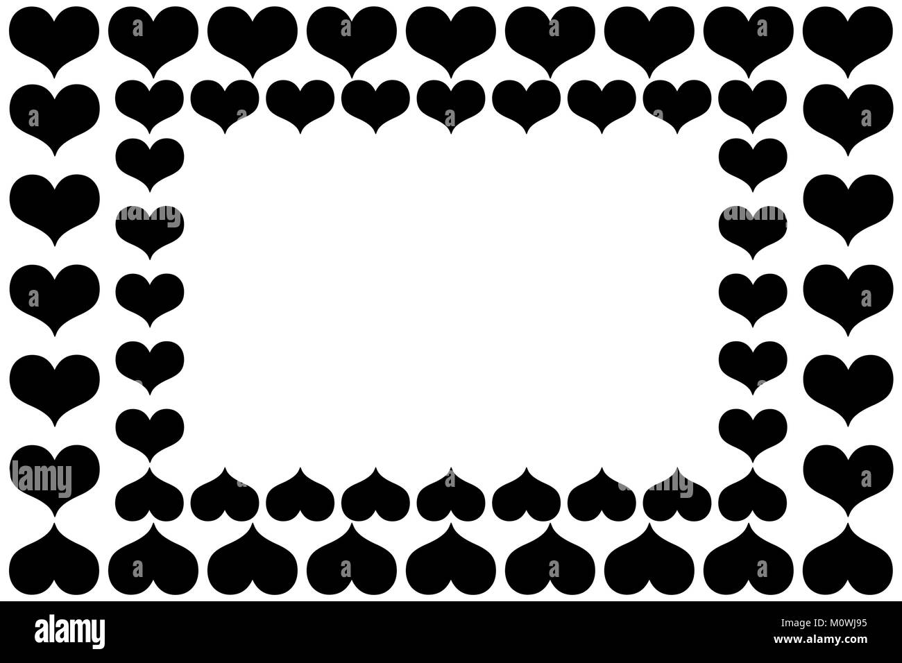 Valentines Border Black And White