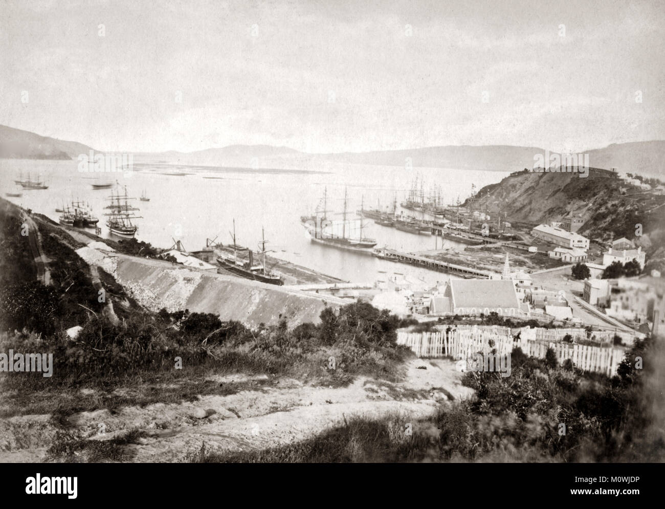 c.1890 New Zealand - Port Chalmers Otago Dunedin Stock Photo - Alamy