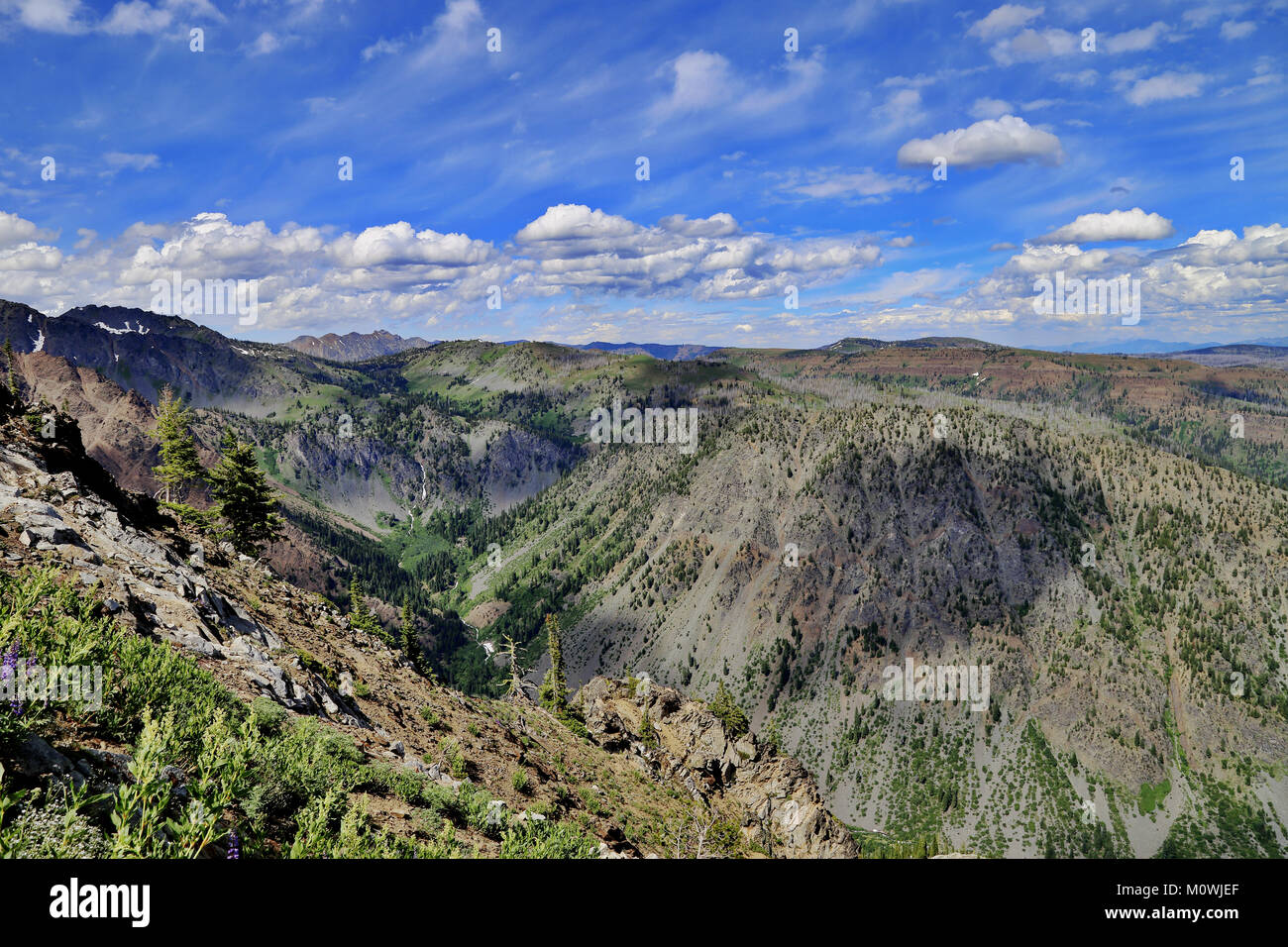 The view of the Eagle Cap Wilderness from Cornucopia Peak in Eastern ...