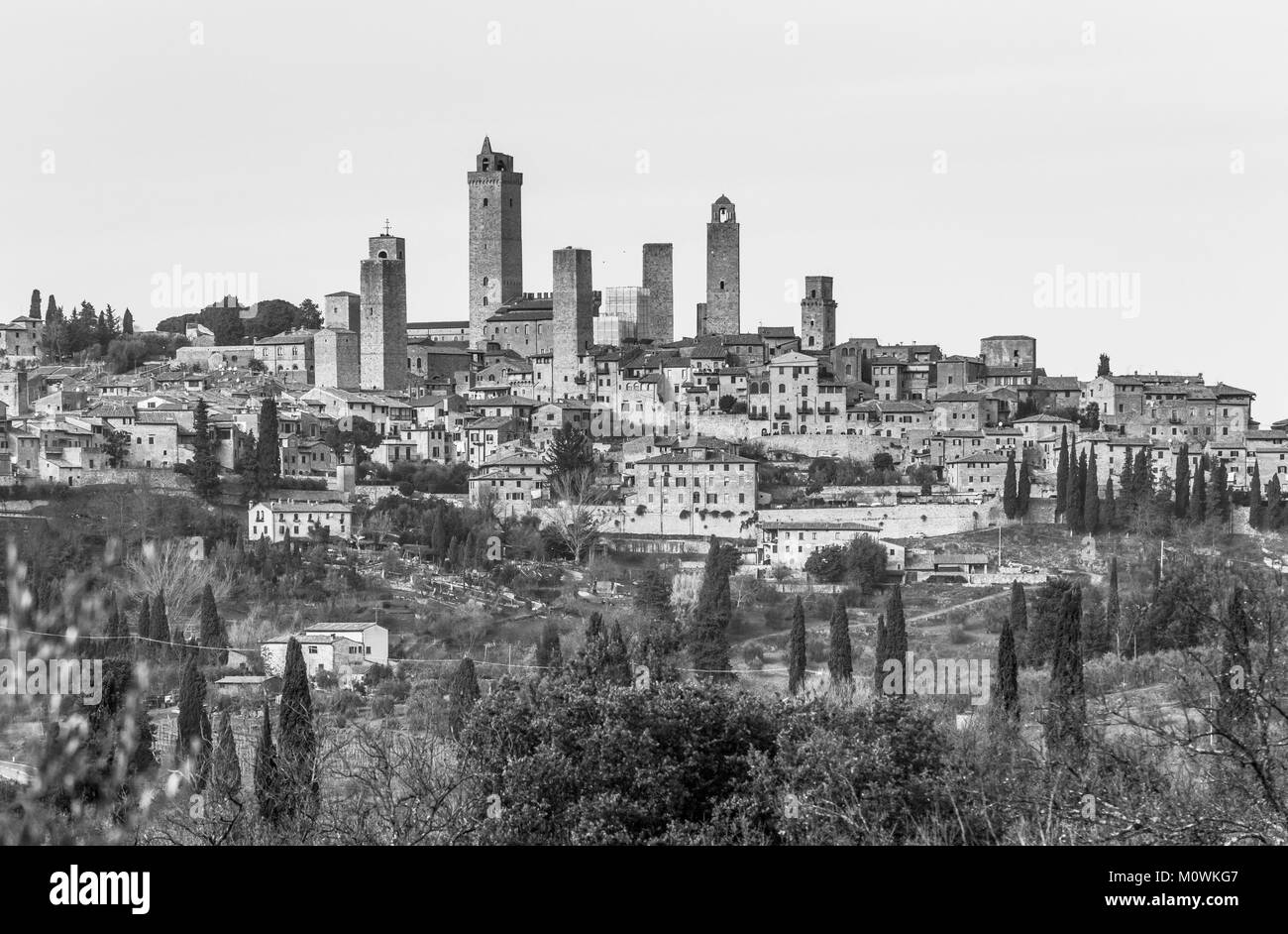 San Gimignano (Italy) - The famous small walled medieval hill town in ...
