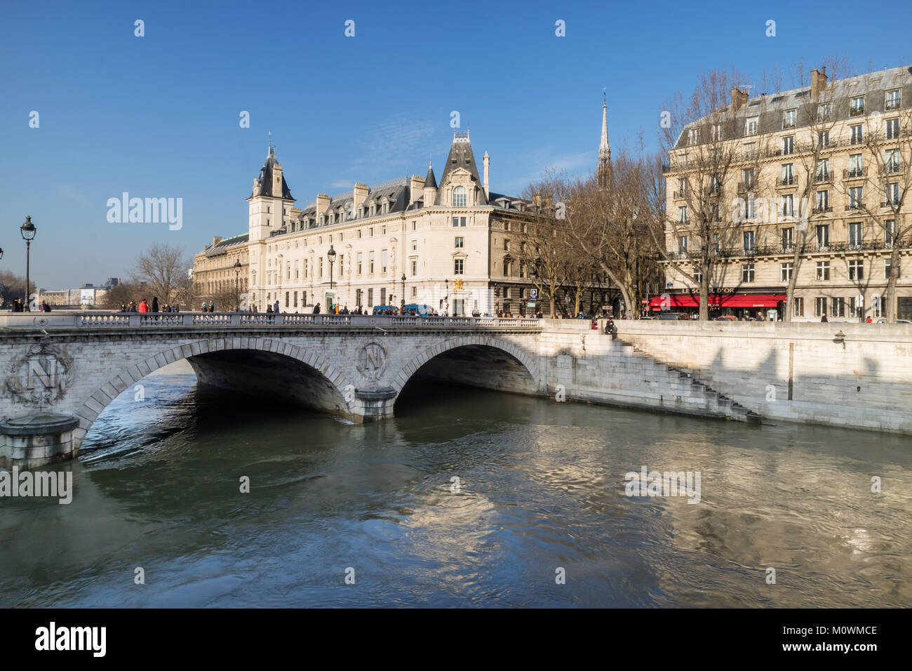 Napoleon Bridge in Paris, France Stock Photo - Alamy