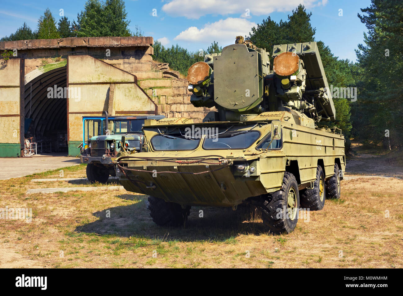 FINOWFURT, GERMANY - AUGUST 22, 2015: 9K33 Osa, tactical surface-to-air ...