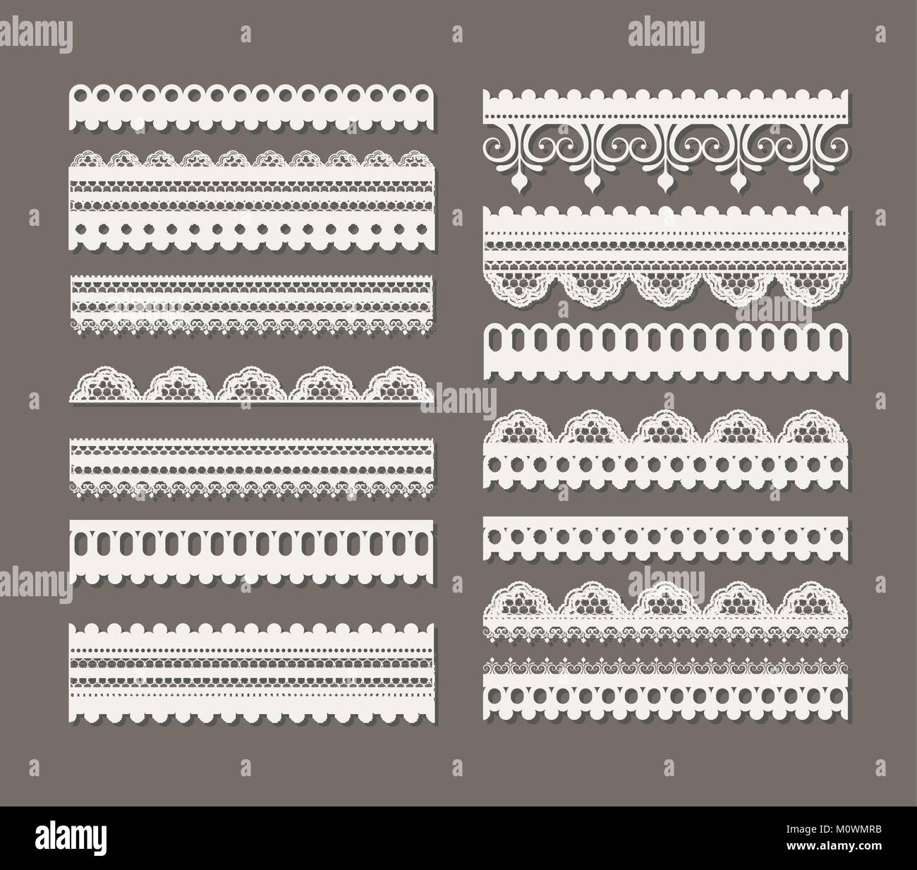 lace models set in monochrome silhouette Stock Vector Image & Art - Alamy